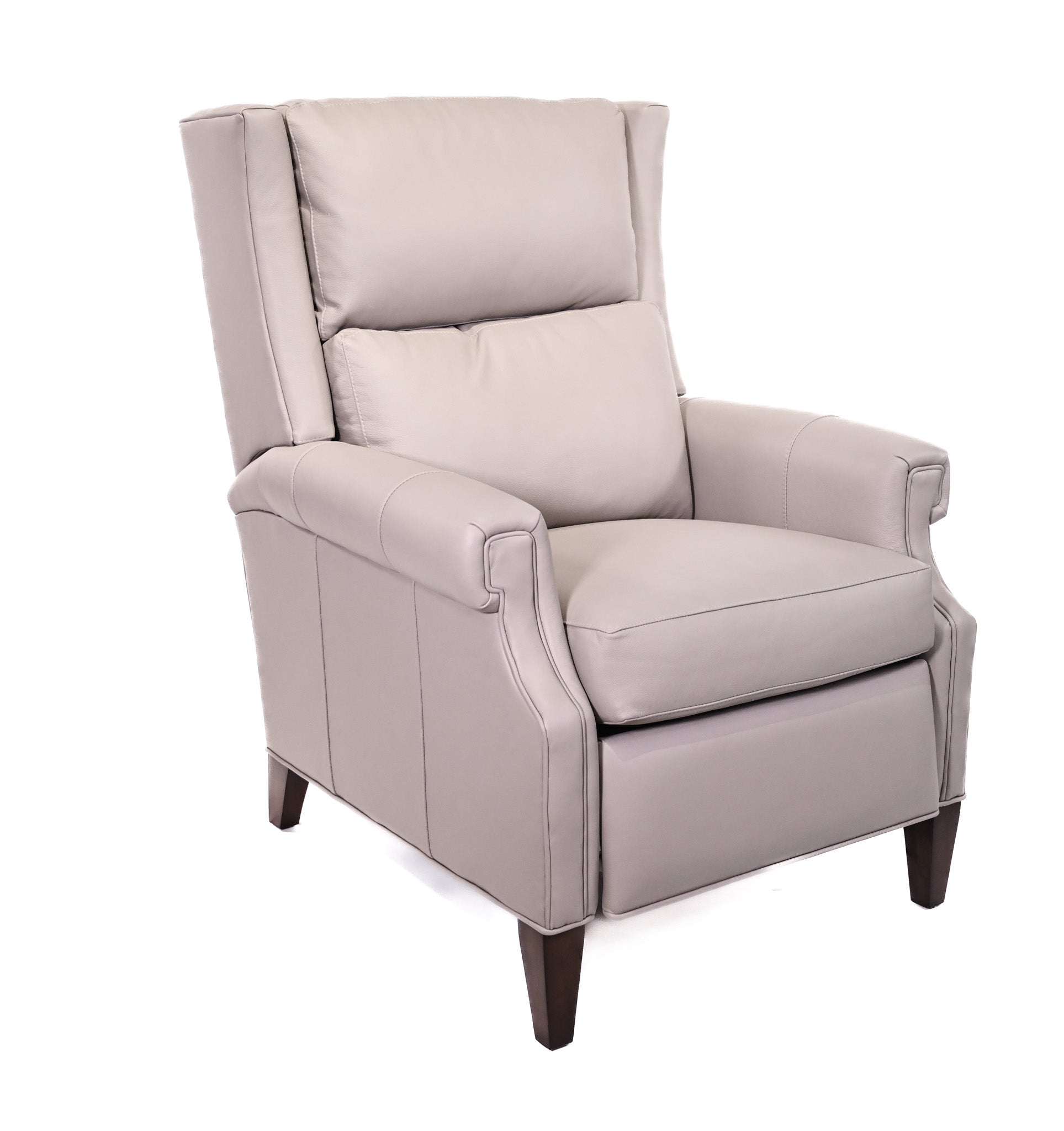 Leather Wing Back Recliner - Putty – Hugo's Interiors