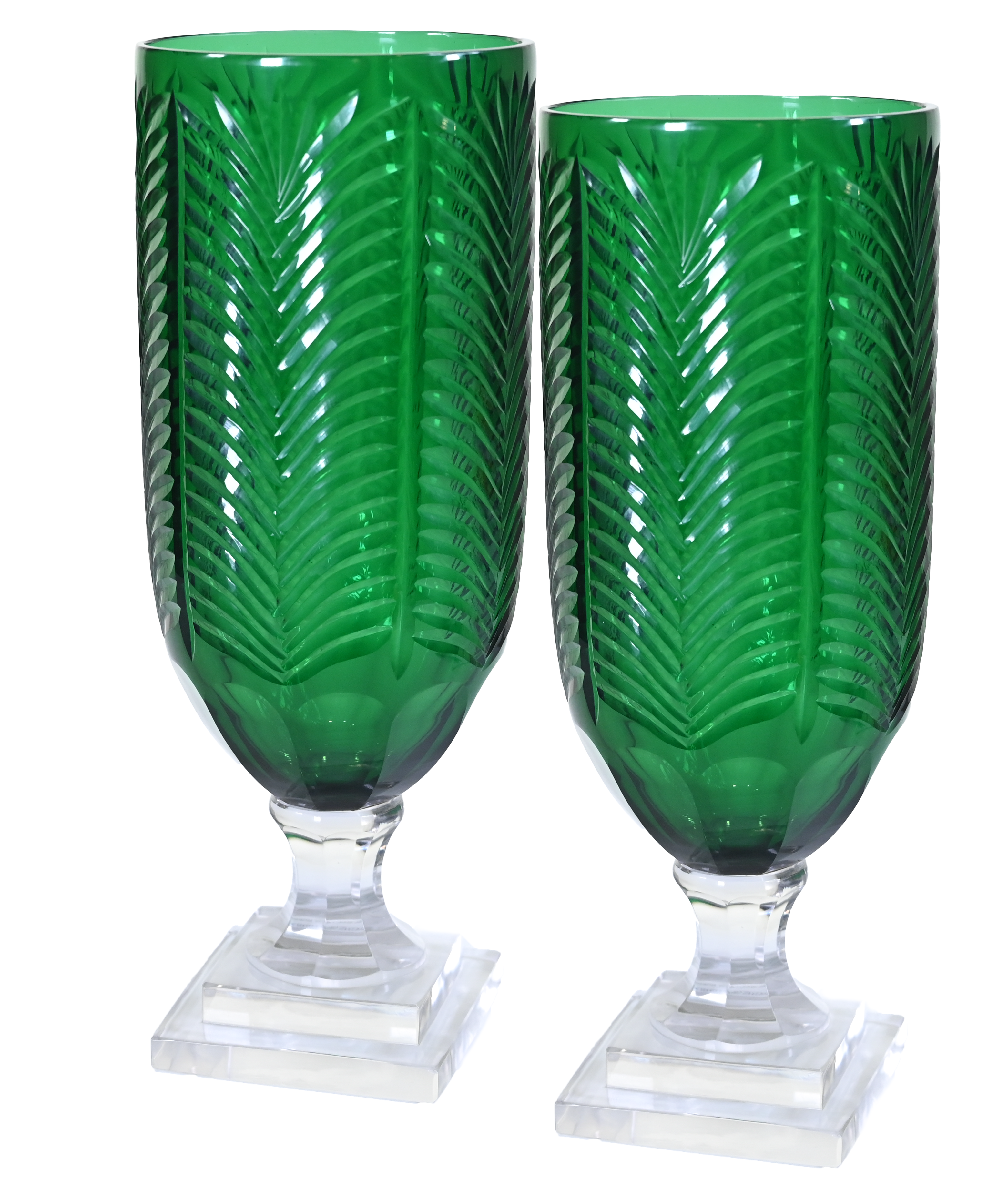 Emerald Green Hurricane - Pair – Hugo's Interiors